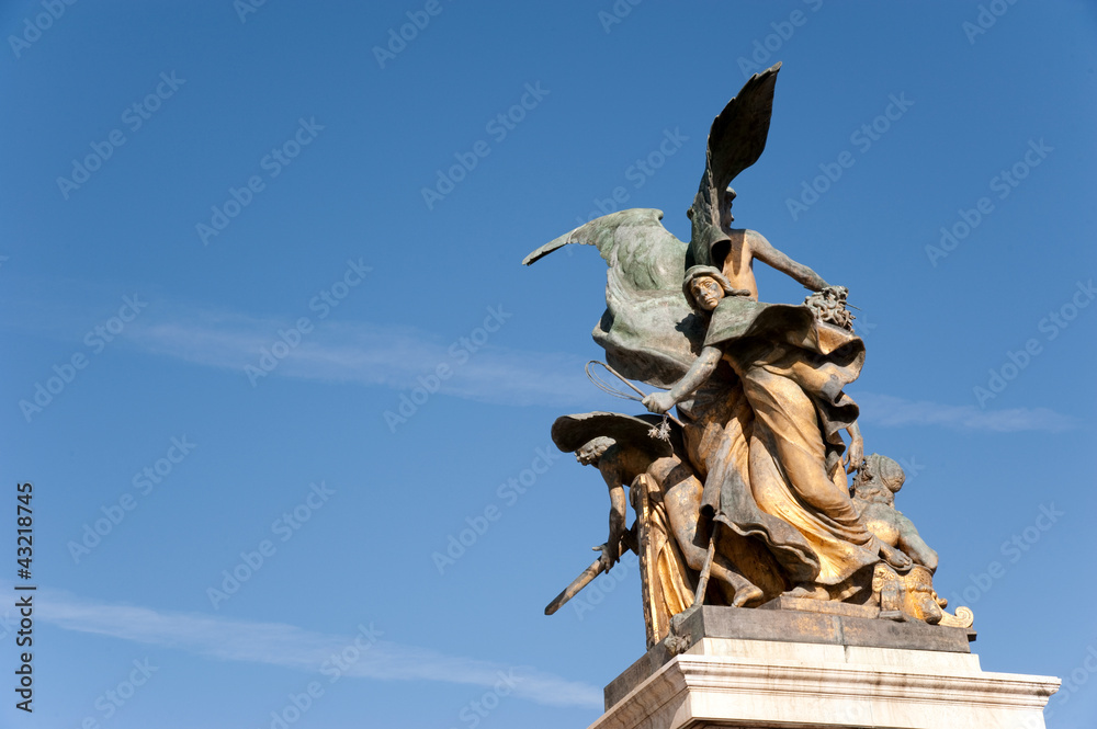 Rom Nationaldenkmal Viktor Emanuel II Detail Stock Photo | Adobe Stock