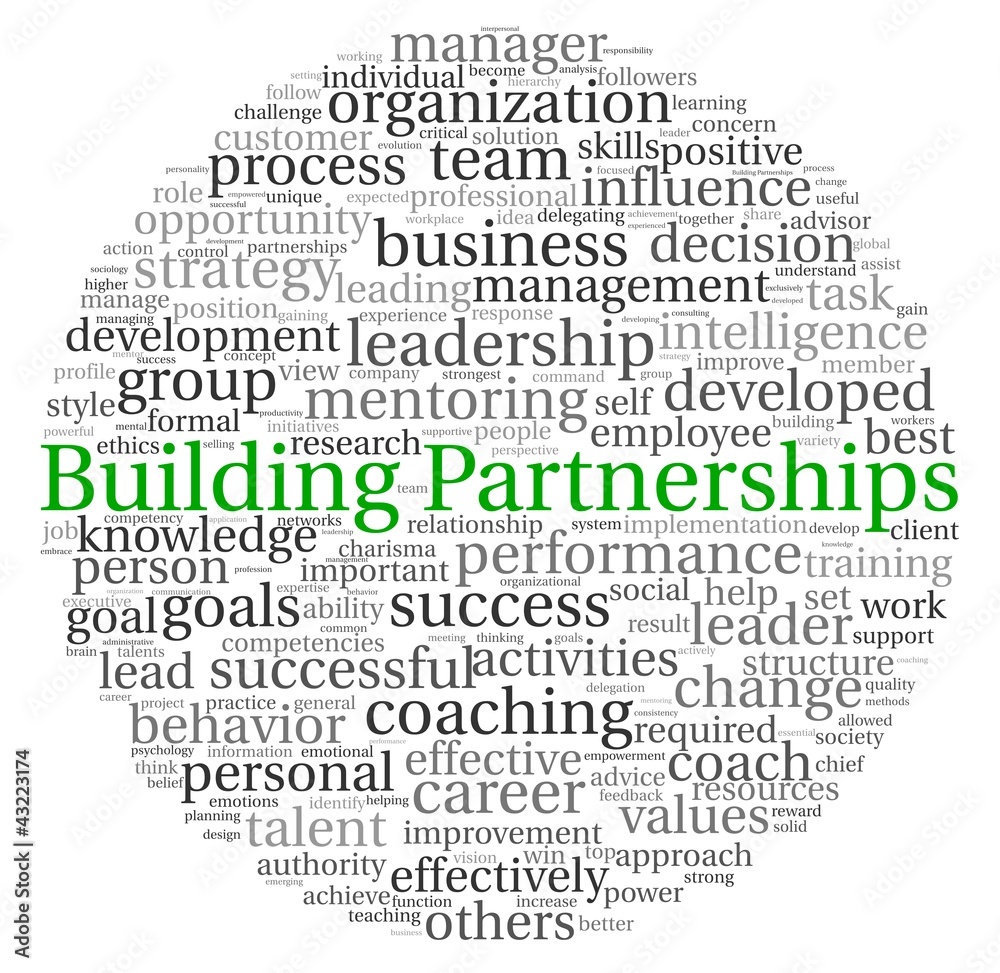 Building Partnerships concept in word tag cloud Stock Illustration ...