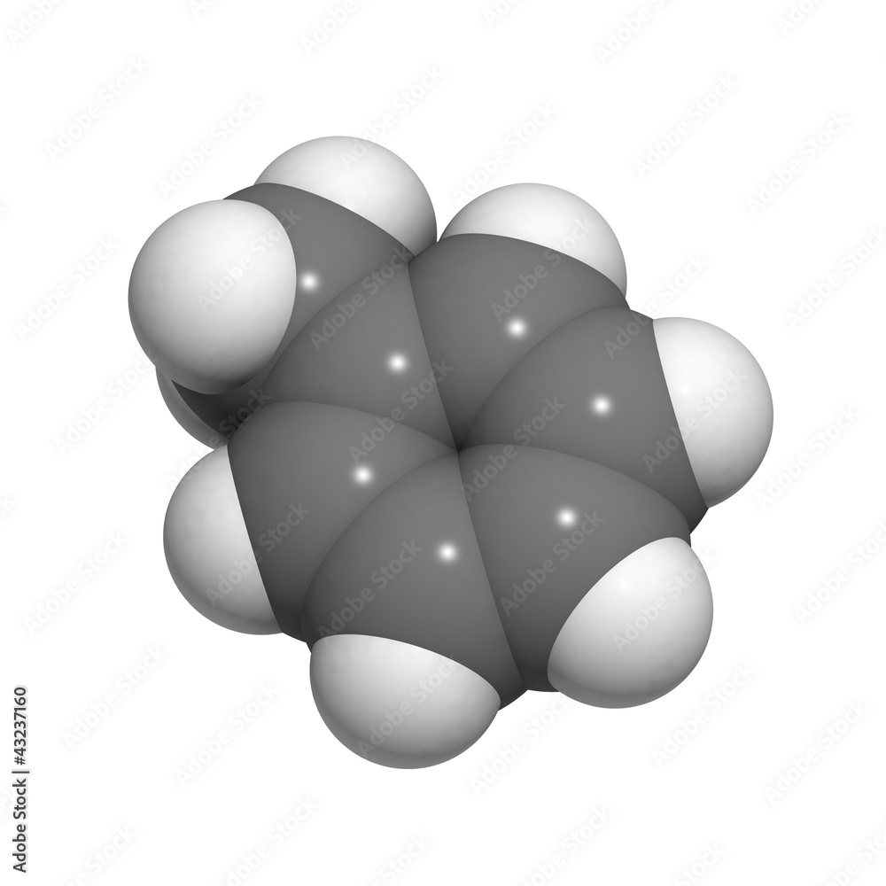 Toluene Molecule Chemical Structure Stock Illustration Adobe Stock