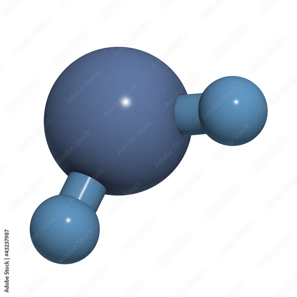 Chemical structure of a water molecule Stock Illustration | Adobe Stock