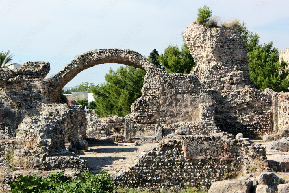 ancient kos archway and archeology Stock Photo | Adobe Stock