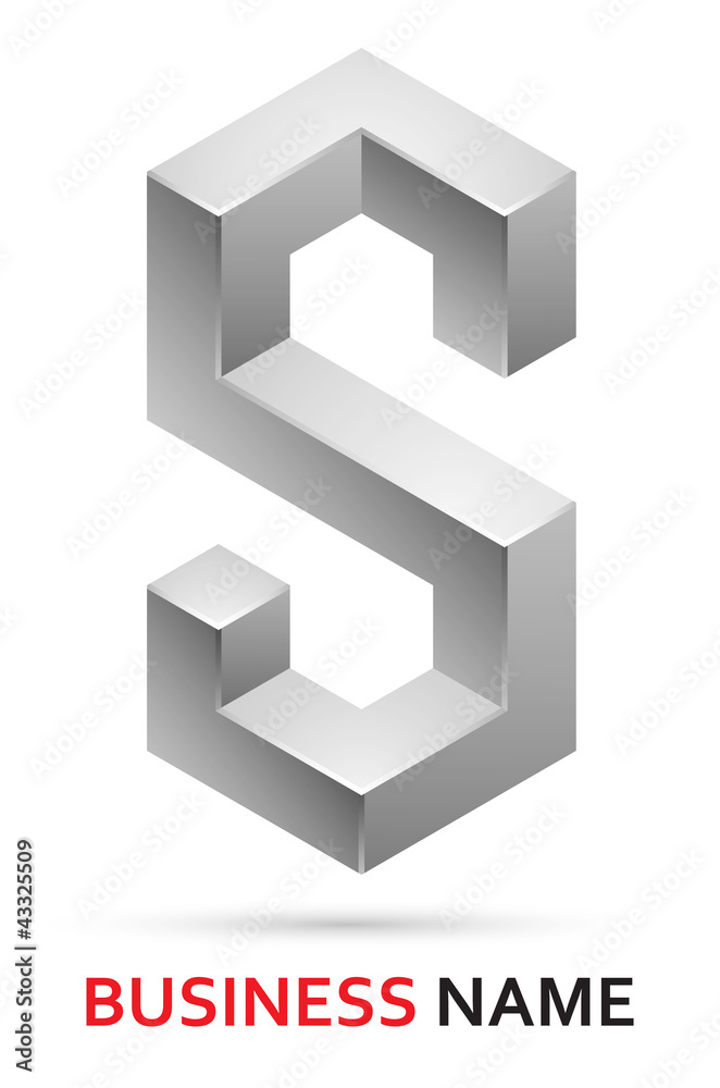 3d alphabet logo design - letter S Stock Vector | Adobe Stock