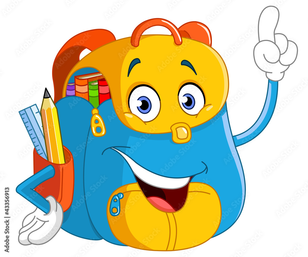 Cartoon backpack Stock Vector | Adobe Stock