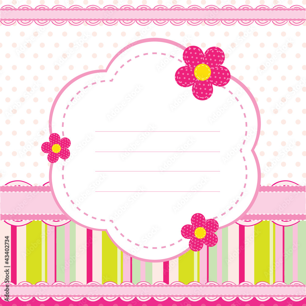 vector background for a baby girl Stock Vector | Adobe Stock