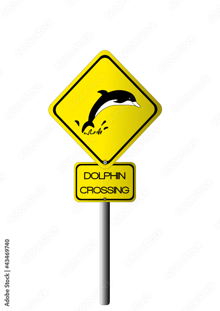 verkehrszeichen dolphin Stock Vector | Adobe Stock