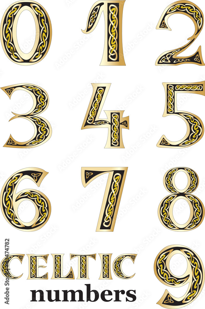 Vector Illustration Of Celtic Numbers Set Stock Vector Adobe Stock vector-illustration-of-celtic-numbers-set-stock-vector-adobe-stock