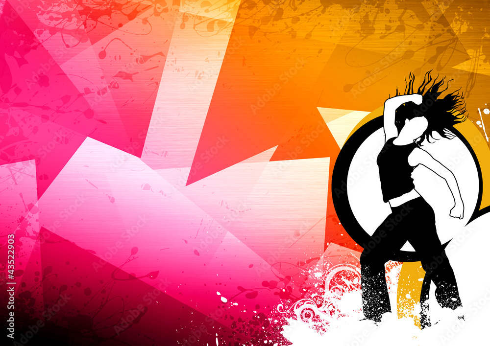 Zumba dance fitness Stock Illustration | Adobe Stock