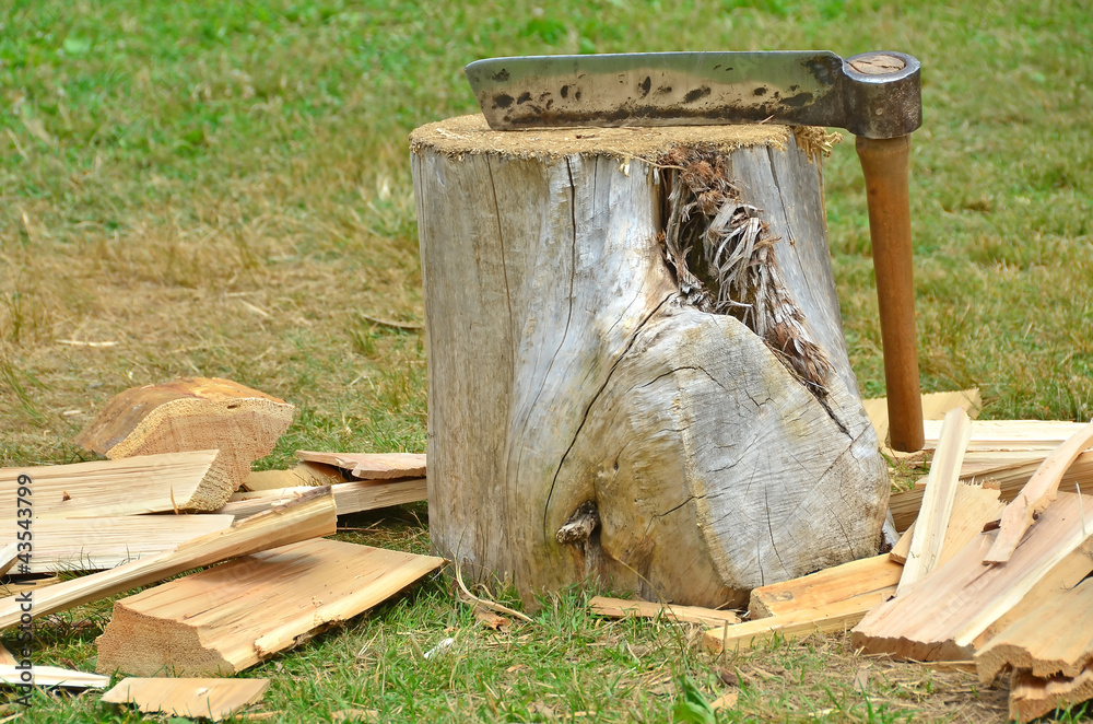 antique log splitting tool from late 19th century. Called a Froe Stock ...