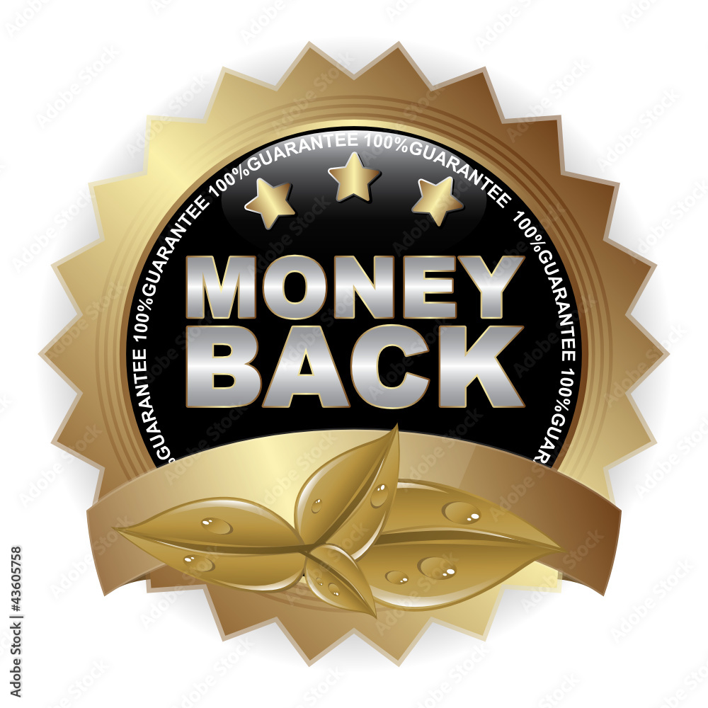 MONEY BACK GUARANTEE ICON Stock Vector | Adobe Stock