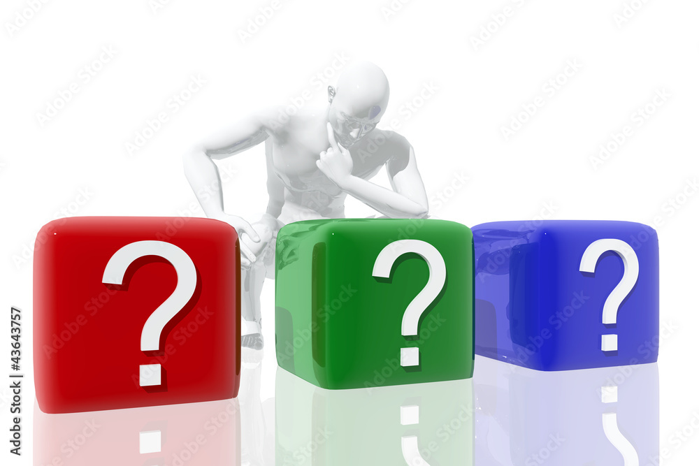 Persona dudando ilustración de Stock | Adobe Stock