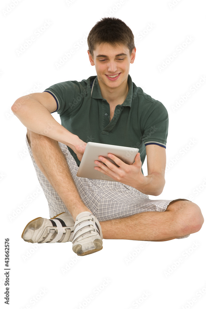teenage boys using ipad Stock Photo | Adobe Stock