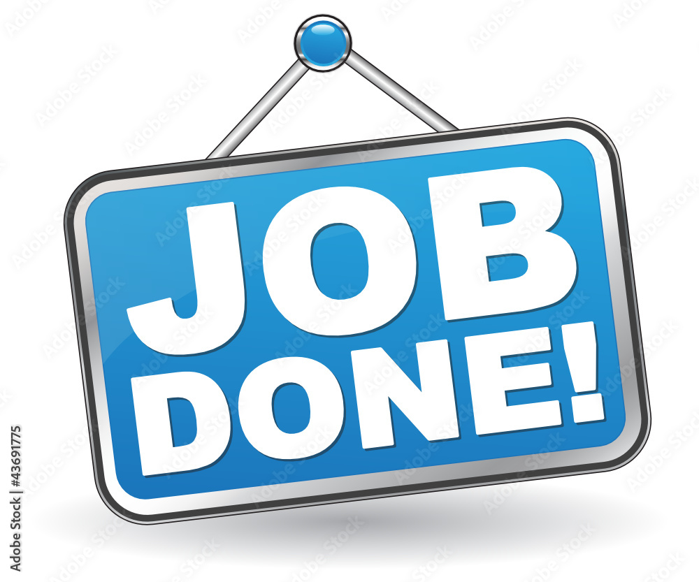 JOB DONE! ICON Stock Vector | Adobe Stock