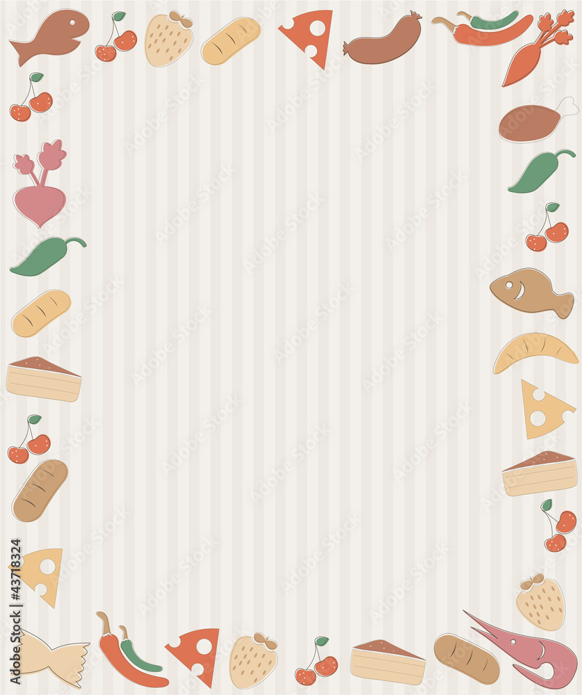 Food frame Stock Vector | Adobe Stock
