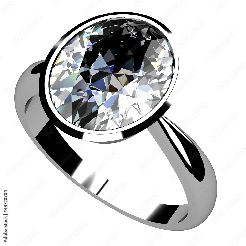 Wedding ring on white background Stock Illustration | Adobe Stock