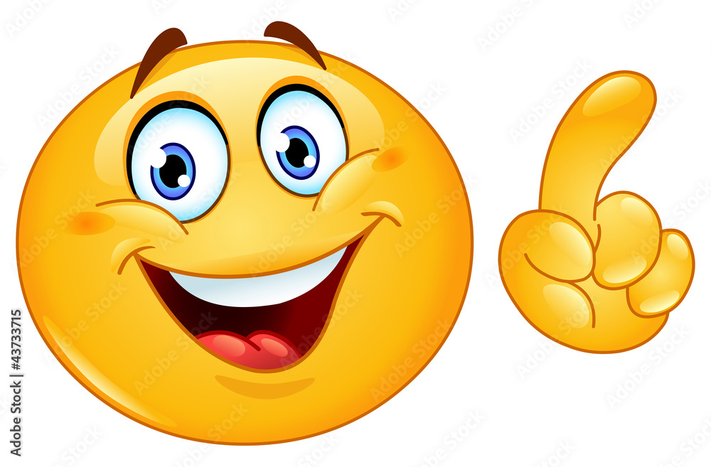 Making a point emoticon Stock Vector | Adobe Stock