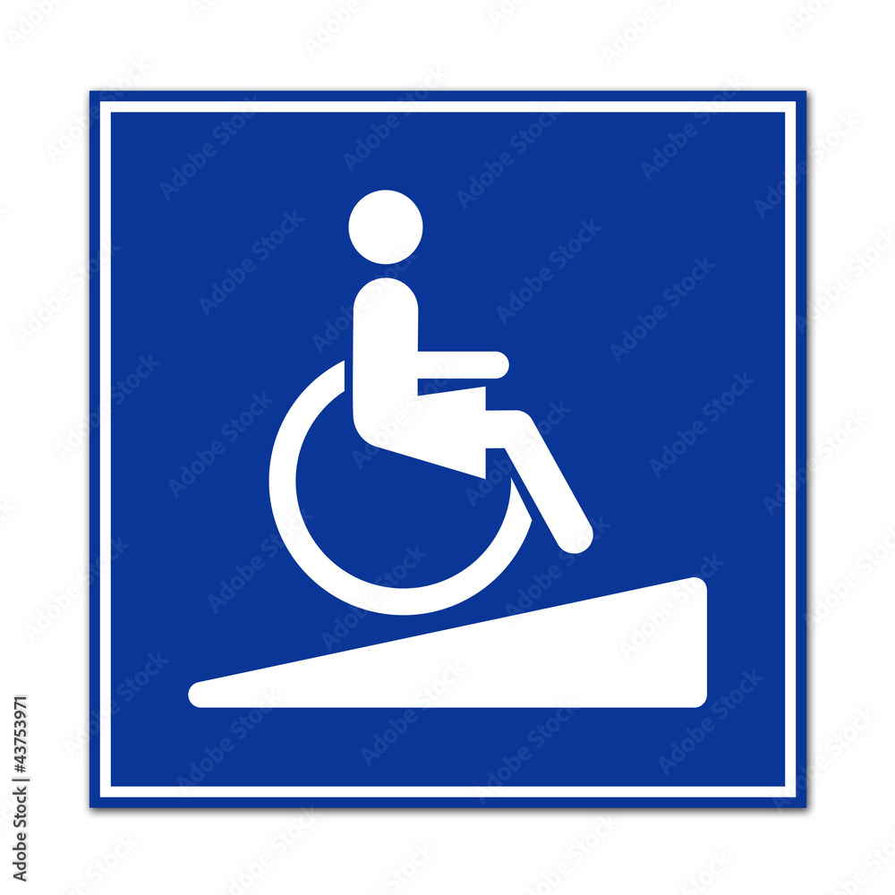 Señal rampa para minusvalidas Stock Illustration | Adobe Stock