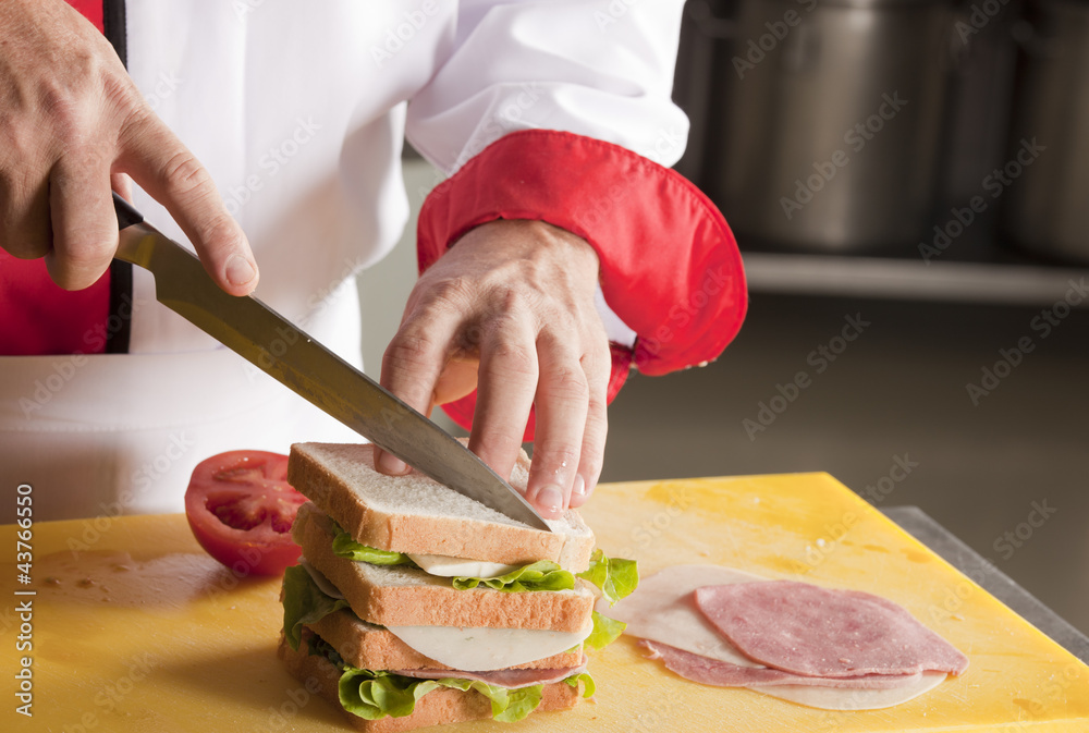 Making a sandwich Stock Photo | Adobe Stock