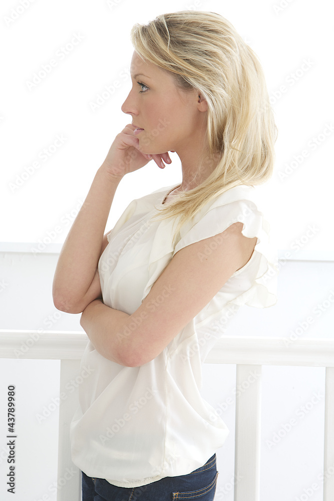 Jeune femme - Rêveuse Stock Photo | Adobe Stock