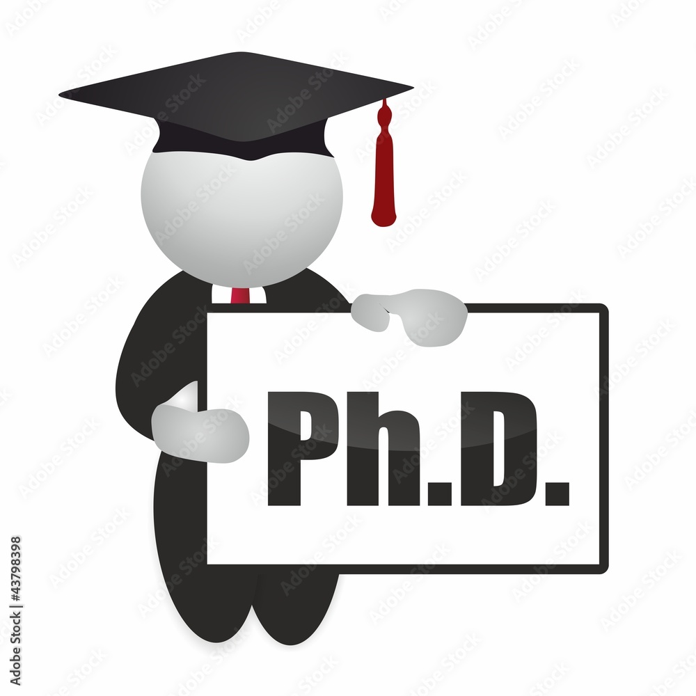 philosophiæ doctor - master degree - graduate Stock Vector | Adobe Stock