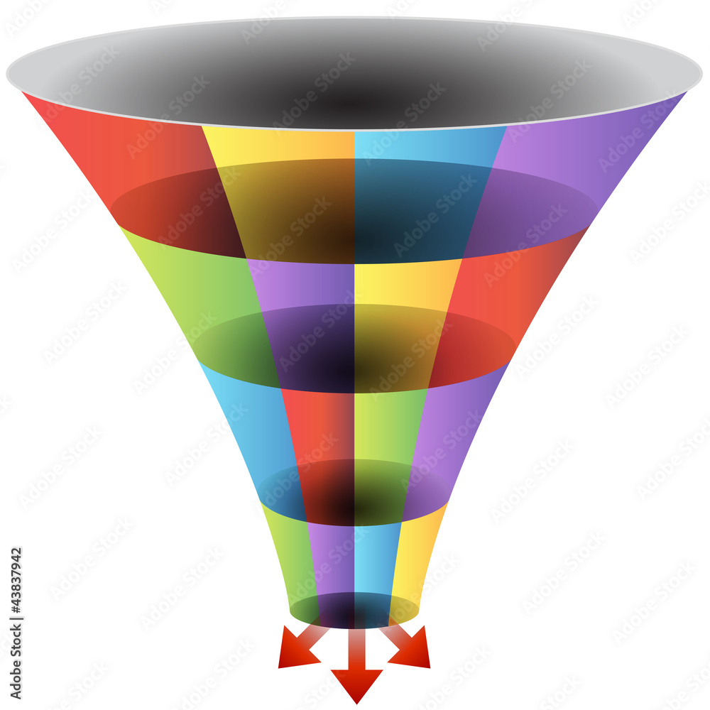 Mosaic Funnel Chart Set Stock Vector | Adobe Stock