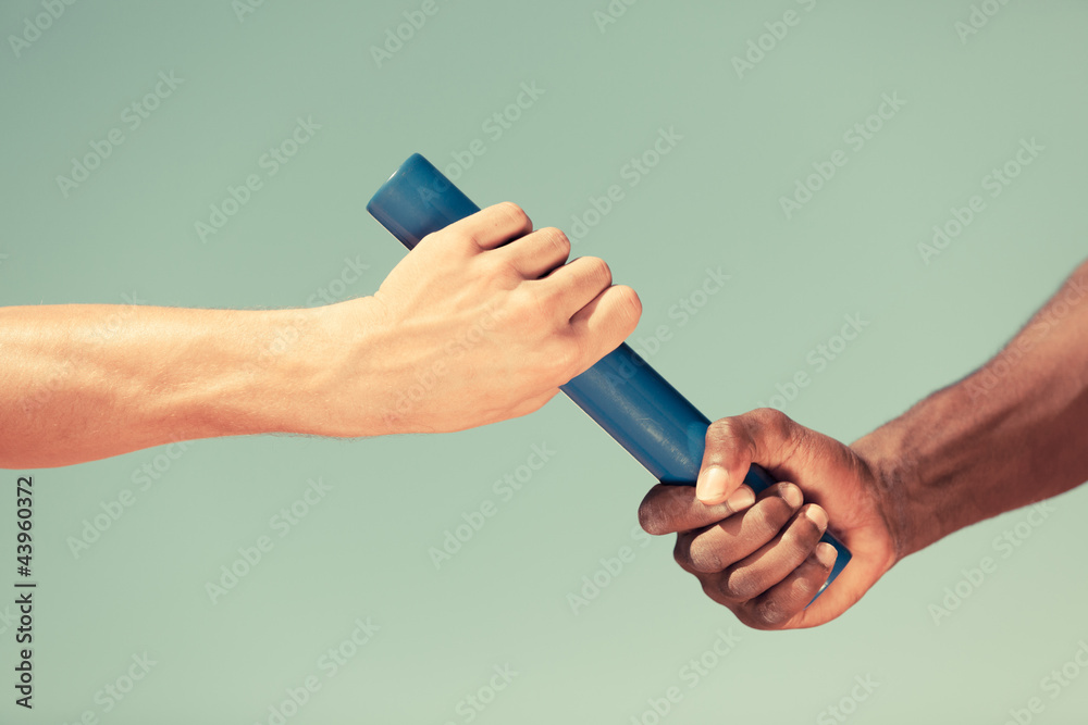 Passing the Relay Baton Stock Photo | Adobe Stock