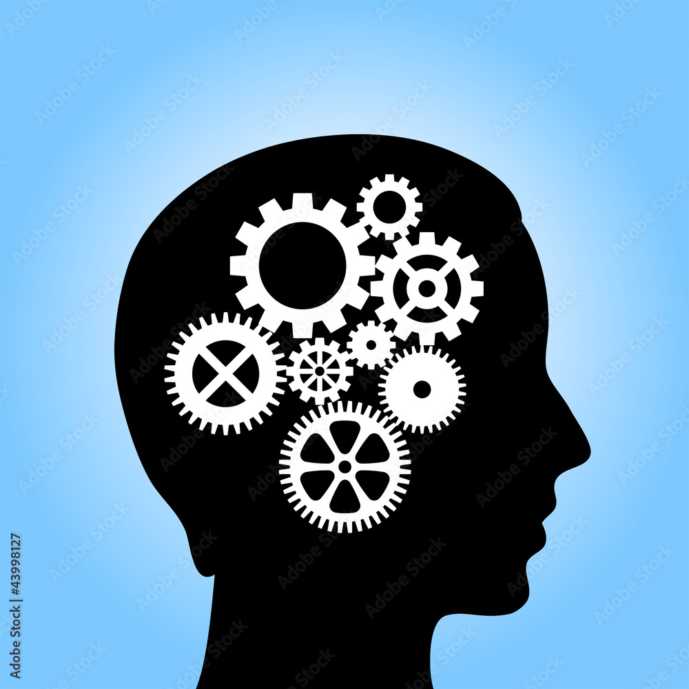 Thinking process, vector illustration Stock Vector | Adobe Stock