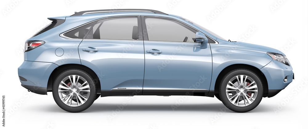 Blue SUV CAR side view Stock Illustration | Adobe Stock