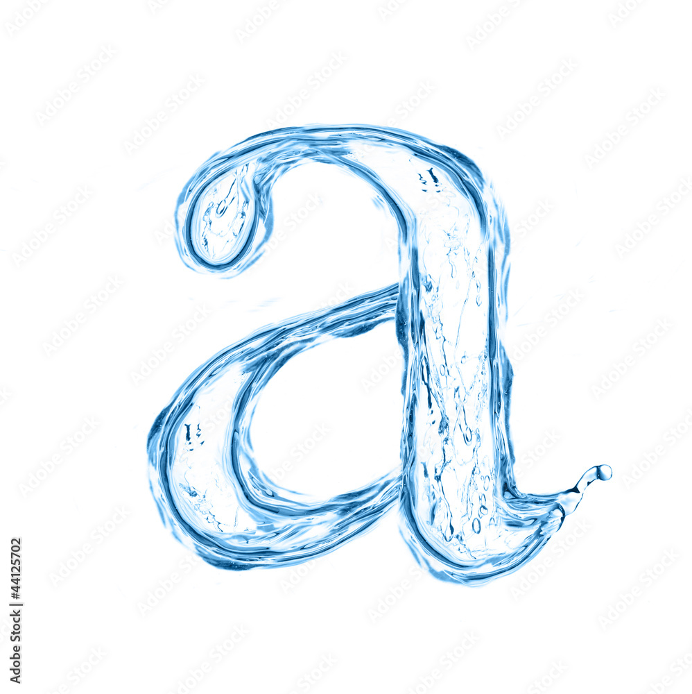 One letter of water alphabet Stock Photo | Adobe Stock