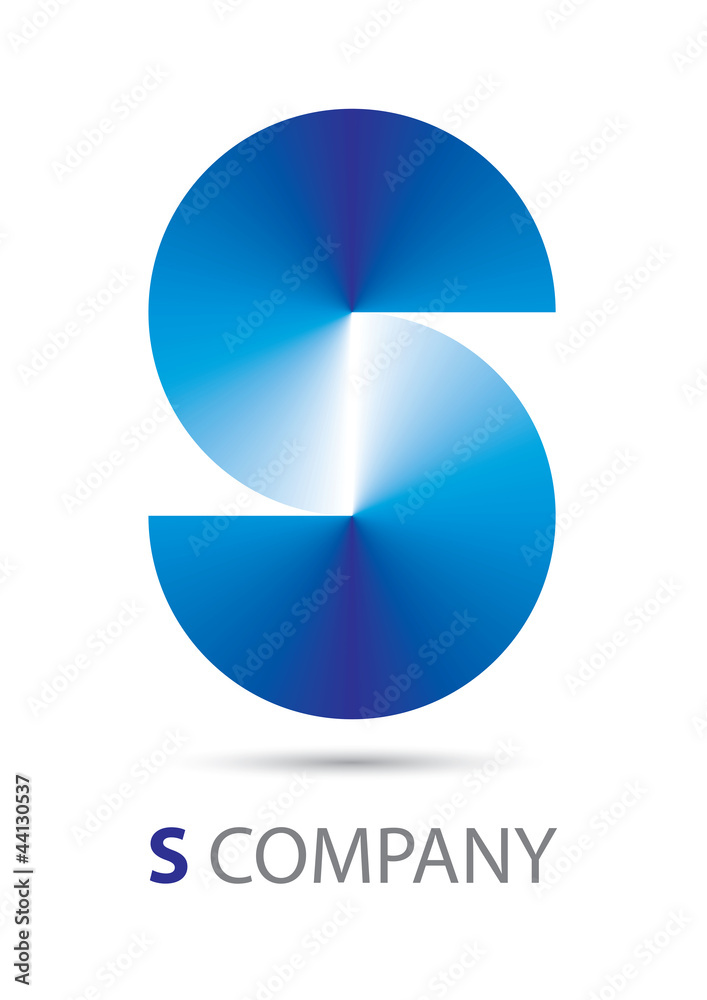 Logo blue letter S Stock Vector | Adobe Stock