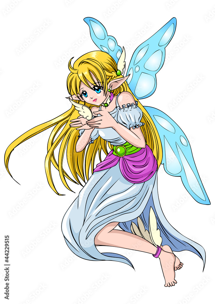 Cartoon illustration of a pixie Stock Vector | Adobe Stock