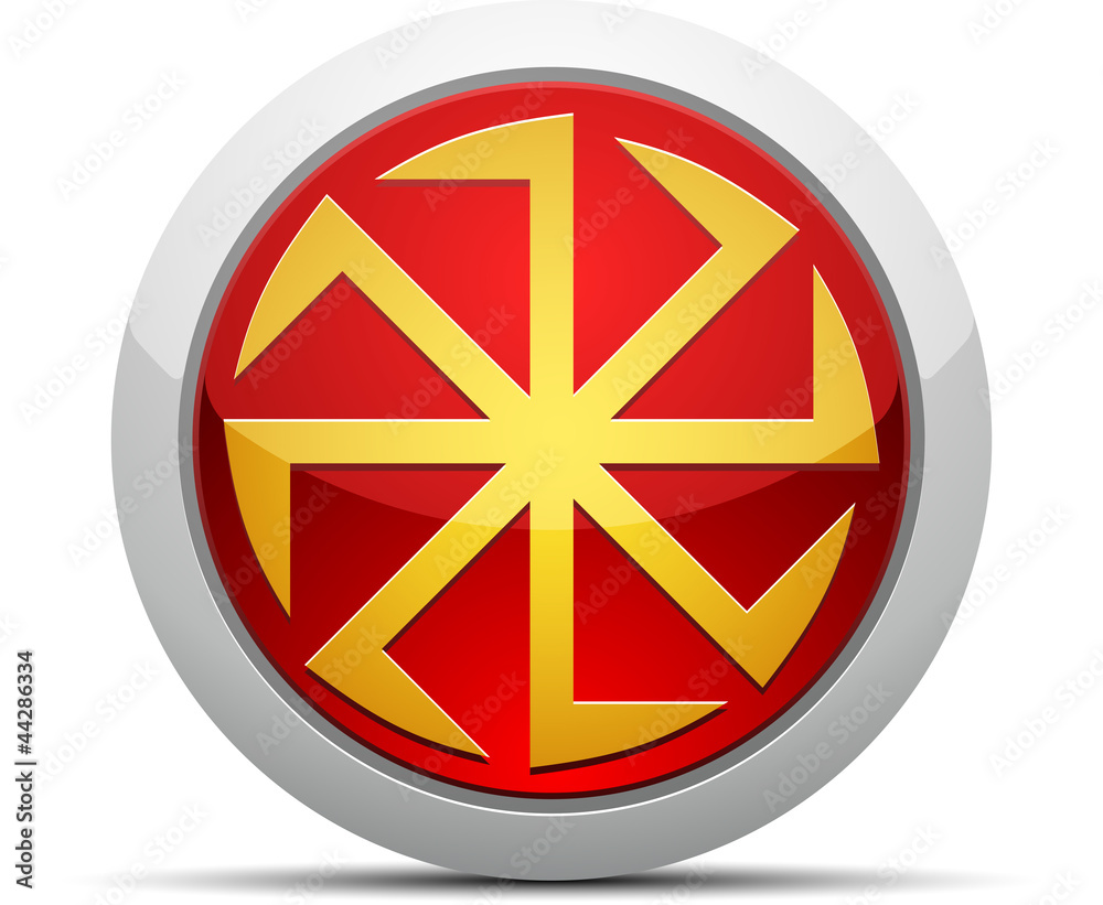 Gold Slavic Kolovrat Stock Illustration | Adobe Stock