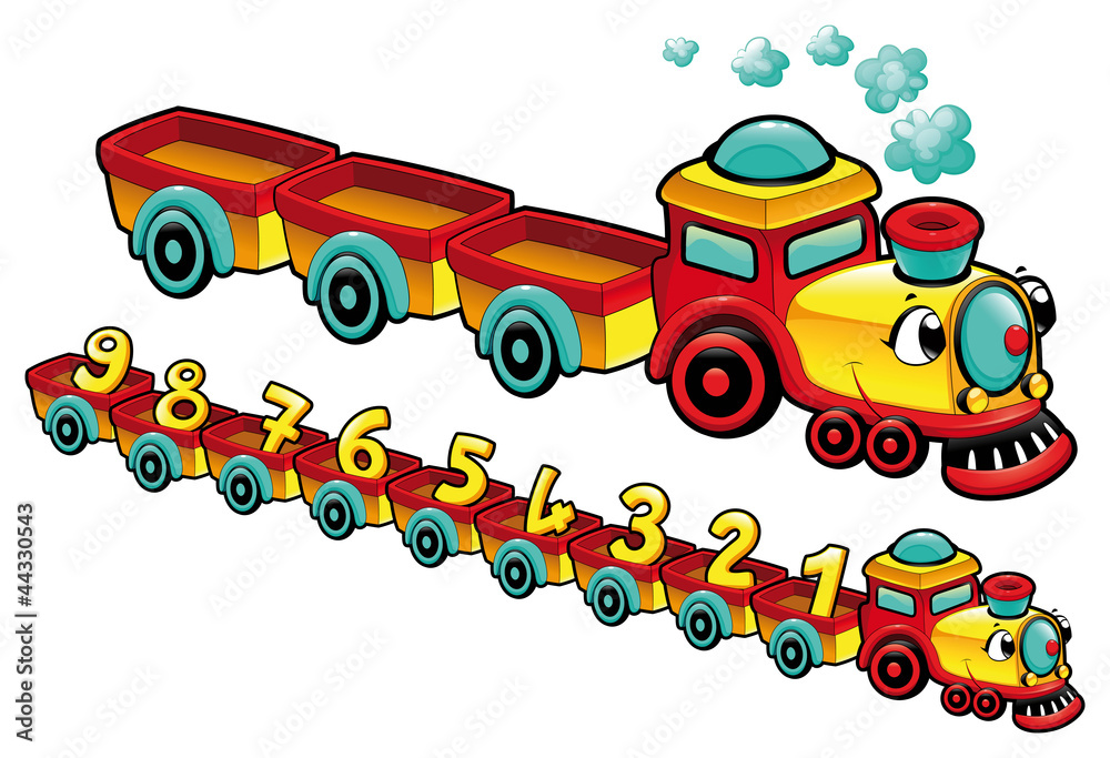 Vetor de Funny train. Cartoon and vector isolated character. do Stock ...