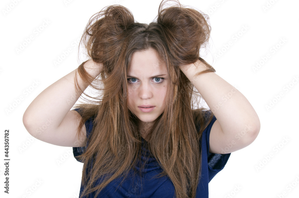 Haare raufen Stock-Foto | Adobe Stock