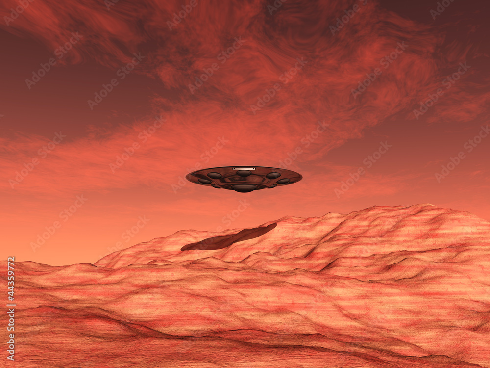 Alien Spacecraft On Mars