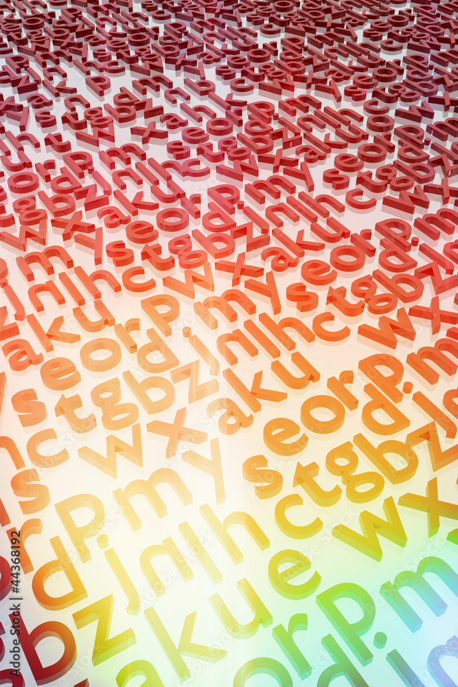 Letras de alfabeto de colores Stock Illustration | Adobe Stock