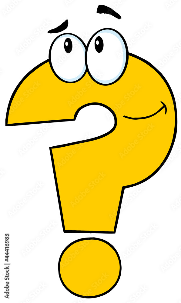 Question Mark Cartoon Character Stock Vector | Adobe Stock