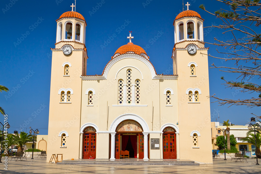 Architecture of Greek churches on Crete Stock Photo | Adobe Stock