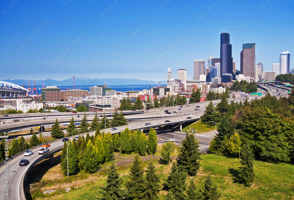 The View of Seattle from Dr Jose Rizal Bridge Stock Photo | Adobe Stock