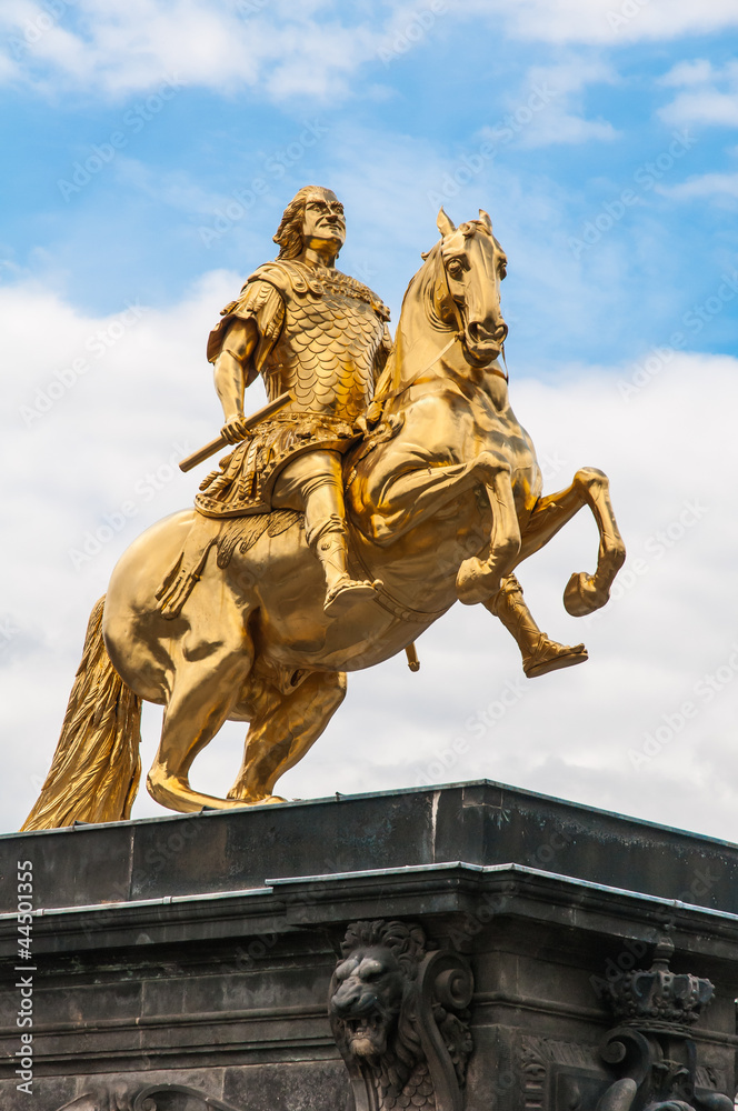 Dresden - Der goldene Reiter Stock-Foto | Adobe Stock