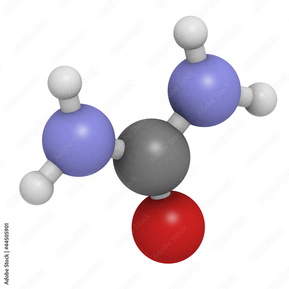 Urea (carbamide) molecule, chemical structure Stock Illustration ...