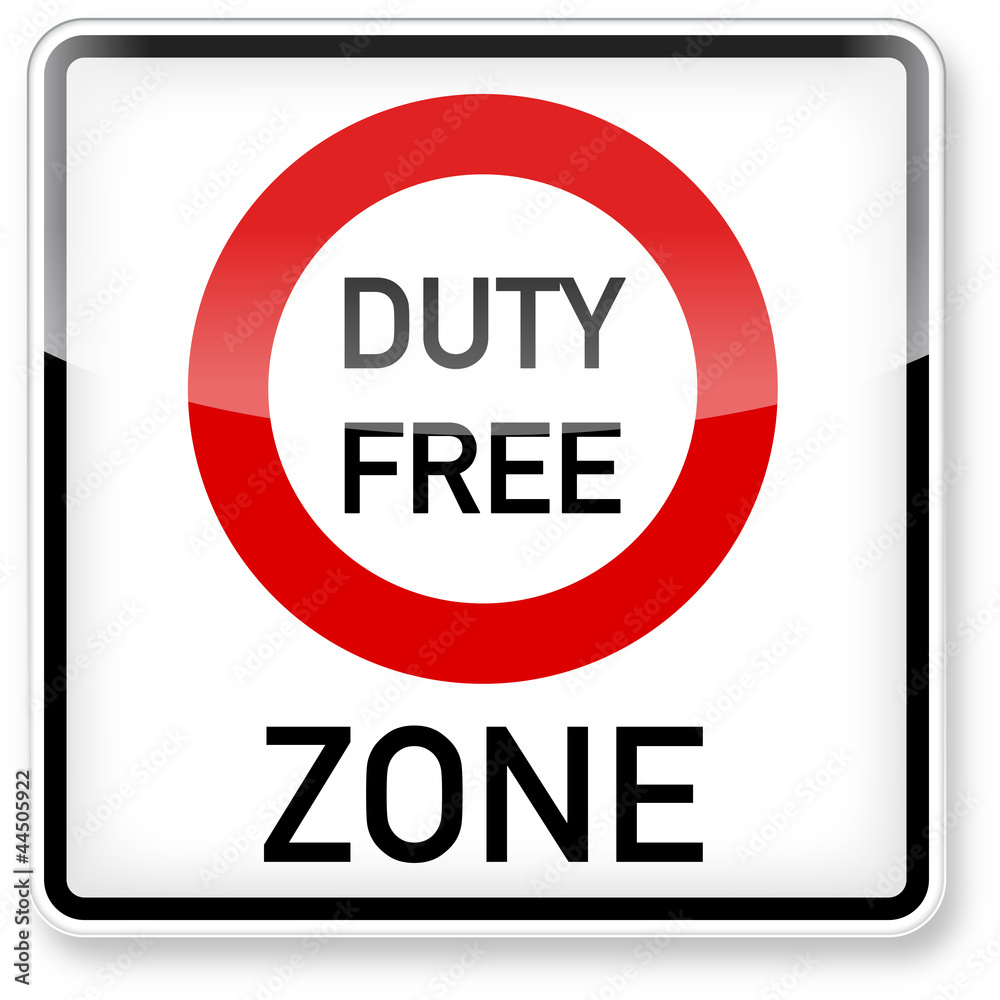DUTY FREE ZONE Stock Vector | Adobe Stock