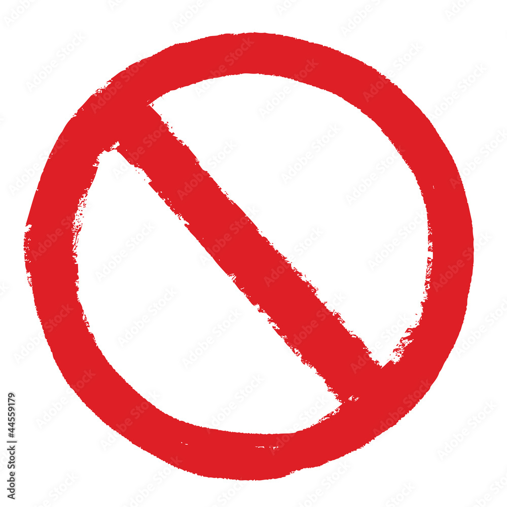Not Allowed Sign grunge Stock Vector | Adobe Stock