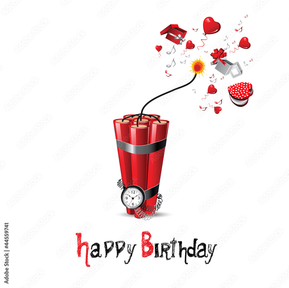 Happy Birthday BOMB Stock Vector | Adobe Stock