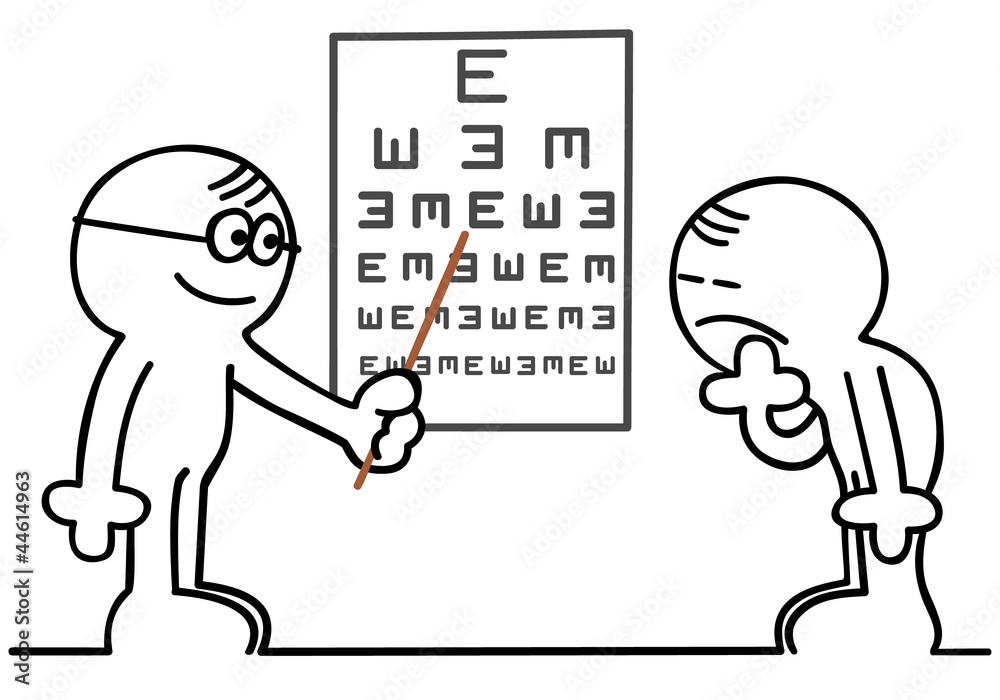 figur beim optiker Stock-Vektorgrafik | Adobe Stock