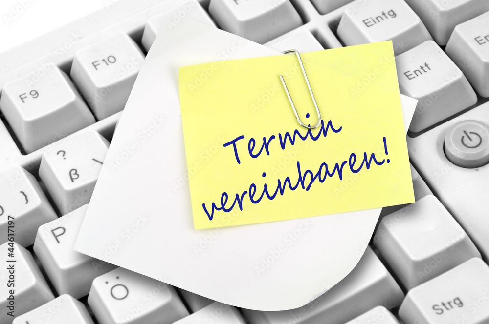 Termin vereinbaren! foto de Stock | Adobe Stock