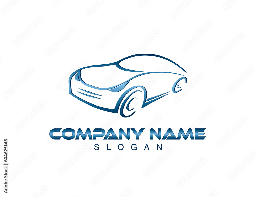 blue car logo Stock Vector | Adobe Stock