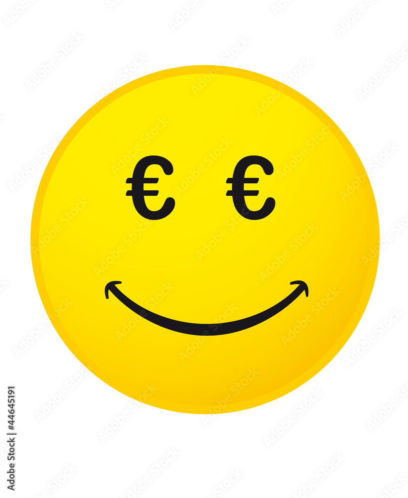 Smiley Euro Stock-Vektorgrafik | Adobe Stock