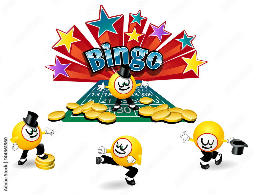 Bingo Ball Cartoon character with different active poses Stock Vector ...