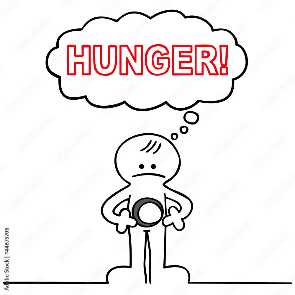 figur hat hunger Stock-Vektorgrafik | Adobe Stock