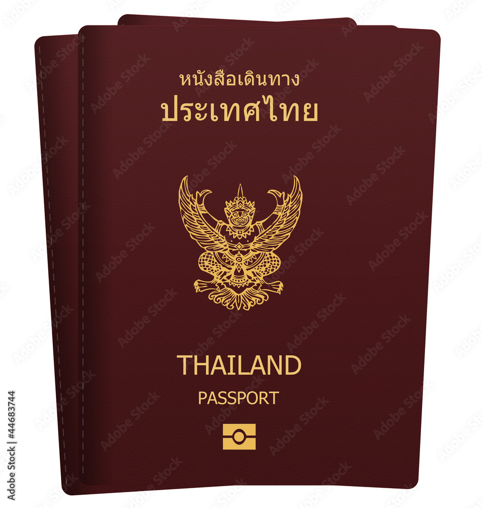 Thai Passport Isolated On White Background Stock Illustration Adobe Stock